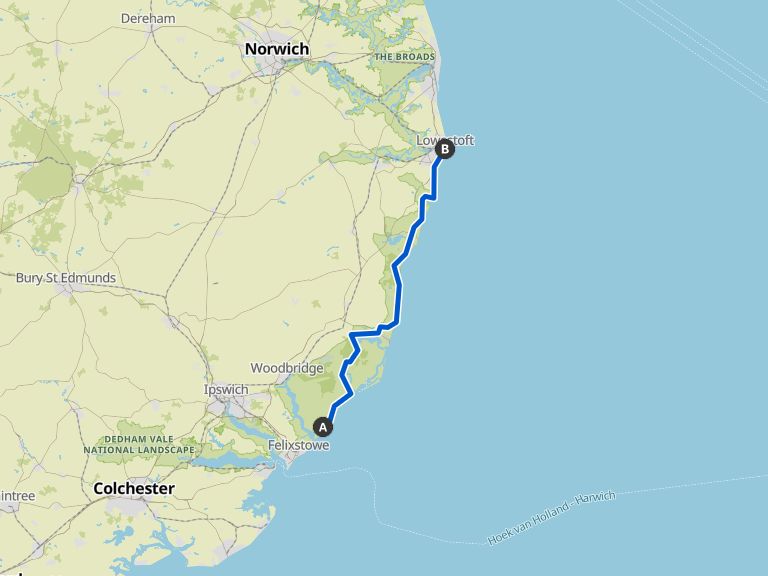 suffolk coast path | hike | Komoot